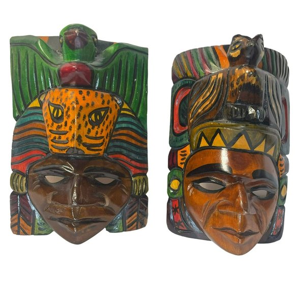 Handmade | Accents | Mayan Hand Carved Handpainted Folk Art Wood ...